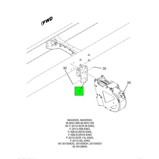 3818050C1 Navistar International | Hex Flange Nut Non-Locking M16 ...