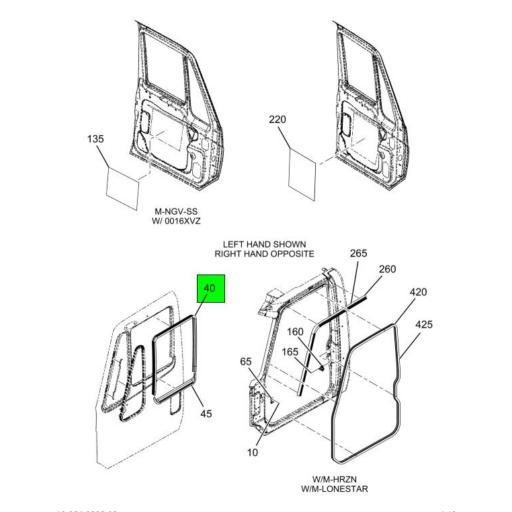 3508948C3 Navistar International | Seal Door Glass | Source One Parts ...