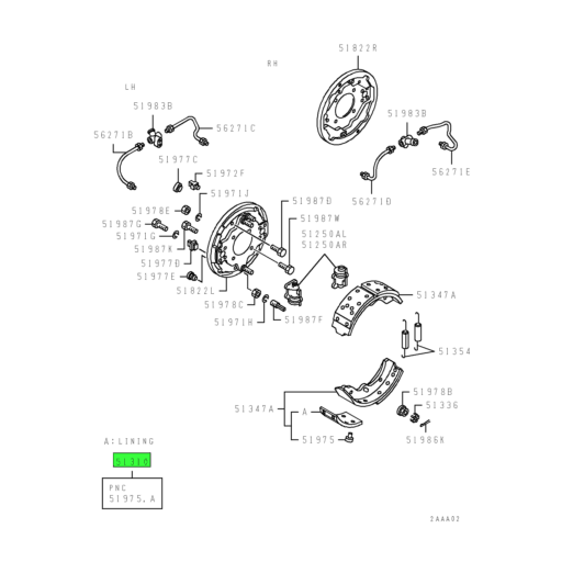 MC816685 Mitsubishi FUSO | Front Brake Shoe Lining Kit | Source One ...
