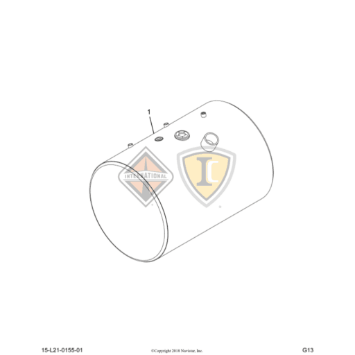 2516129C91 Navistar International | Fuel Tank 80 Gallon Left Polished ...