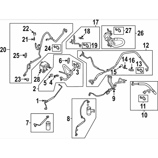 NL3Z19867B Ford | AIR CONDITIONING A/C Refrigerant Suction Hose Tube ...