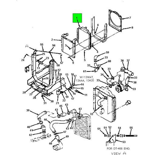 2025821C91 Navistar International | Radiator Assembly Internal Oil ...