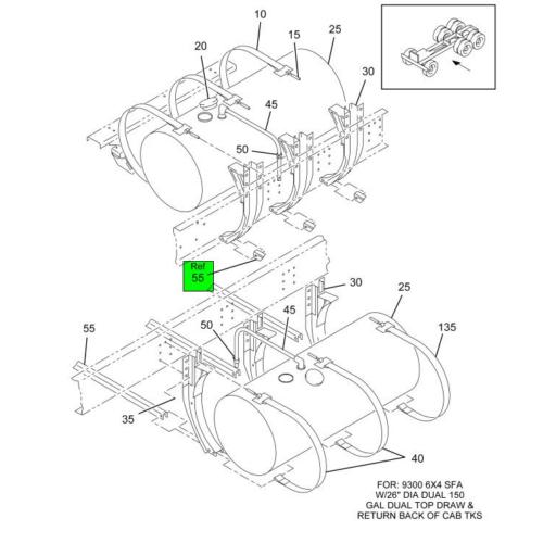 3507430C3 Navistar International | Fuel Line Support Bracket | Source ...