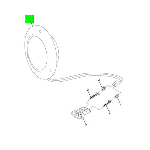 453956001 Navistar International | 7-Inch x 4-Inch White LED Light with ...