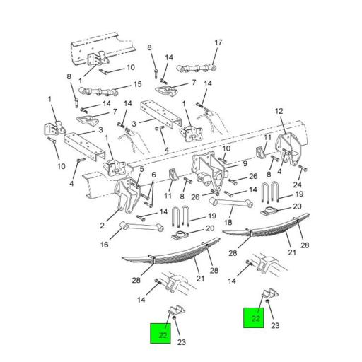 1648598C1 Navistar International | 4-Degree Rear Spring U-Bolt Plate ...