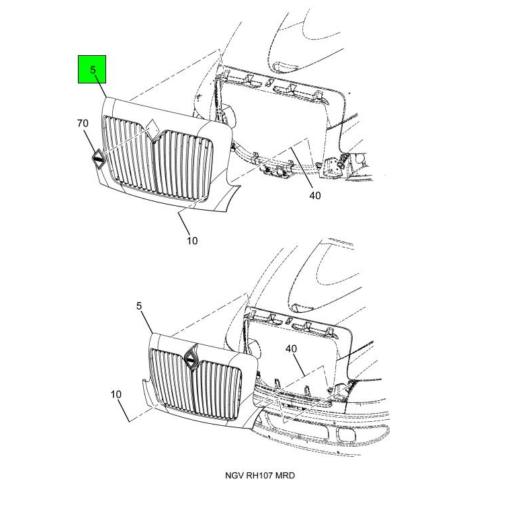 3551015C98 Navistar International | Front Grille Assembly Bright Finish ...
