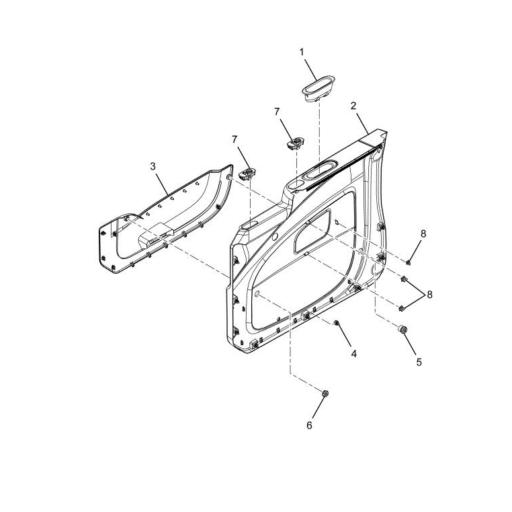 3942474C93 Navistar International | Left Front Panel Door Trim Standard ...