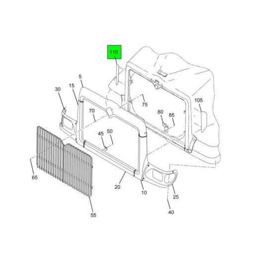 3661689C1 Navistar International | Grille Deflector Trim Panel Right ...