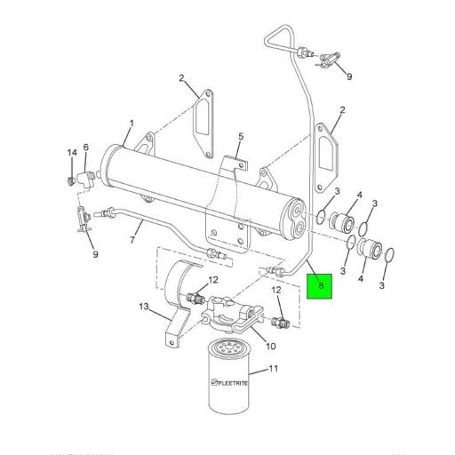 1800589C91 Navistar International | Coolant Tube Outlet Filter | Source ...
