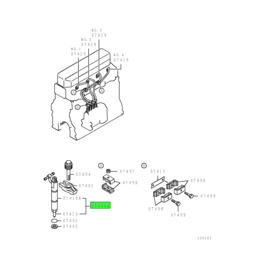 ME015076 Mitsubishi FUSO | Fuel Injection Nozzle and Holder Assembly ...