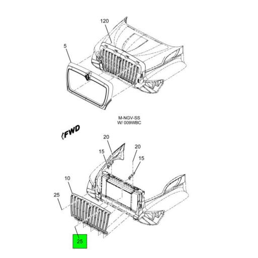 3608605C1 Navistar International | Torx Bolt M8-125 x 45 Stainless ...