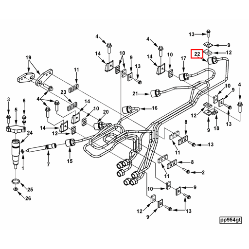 3944696 Cummins | Injector Fuel Supply Tube | Source One Parts Center