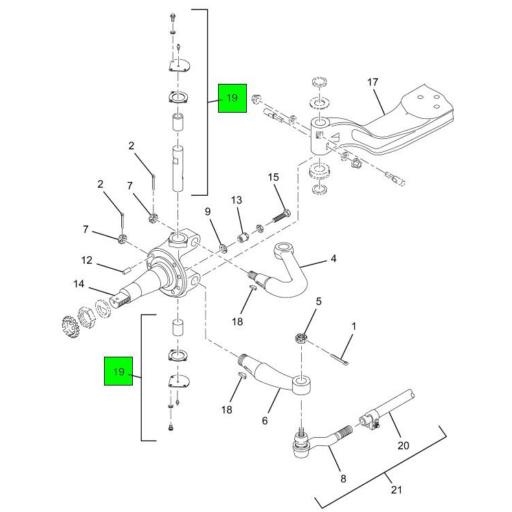 2519476C91 Navistar International | King Pin Kit High-Friction for ...