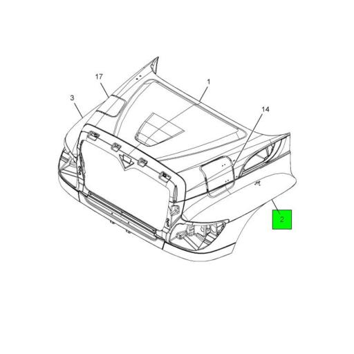 3707896C2 Navistar International | Hood Side Panel Left-Hand With Holes ...