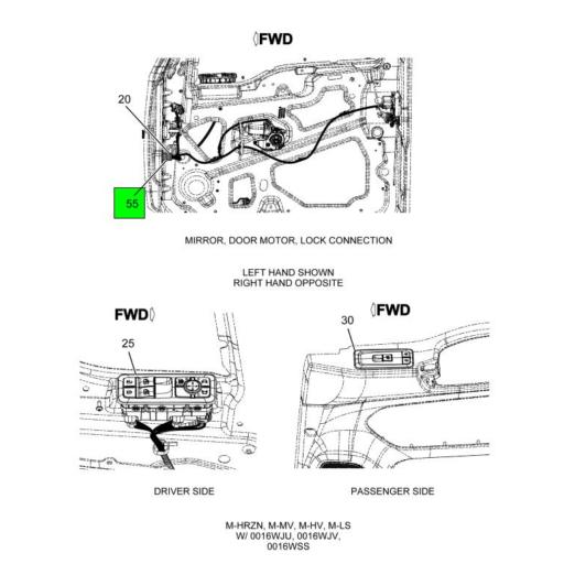 4124629C91 Navistar International | Door Wiring Harness Passenger Power ...