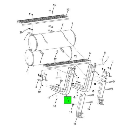 3725622C2 Navistar International | Air Tank Support Assembly | Source ...