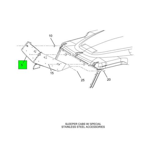 3549801C3 Navistar International | Sunshade Bright Stainless Steel ...