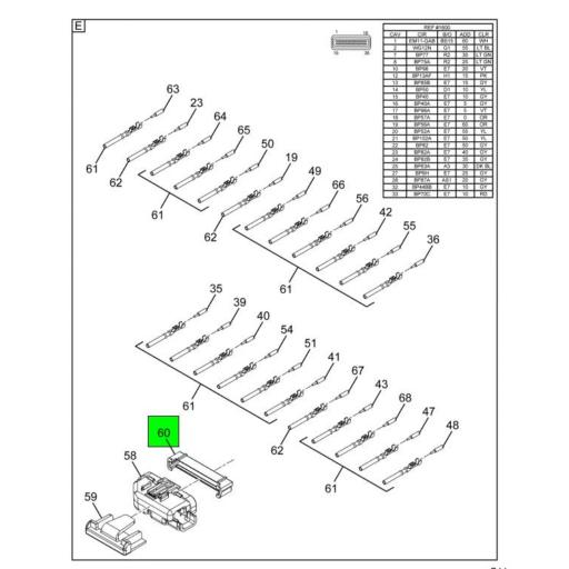3533833C1 Navistar International | 36-Way Gray Body Retainer Connector ...