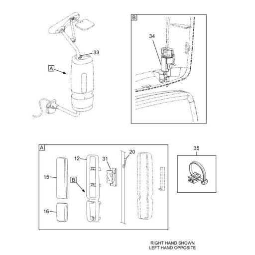 3757555C91 Navistar International | Left-Hand Rear-View Mirror Aero ...