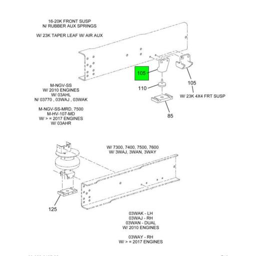 3553638C2 Navistar International | Front Axle Stop 16K-20K Suspension ...