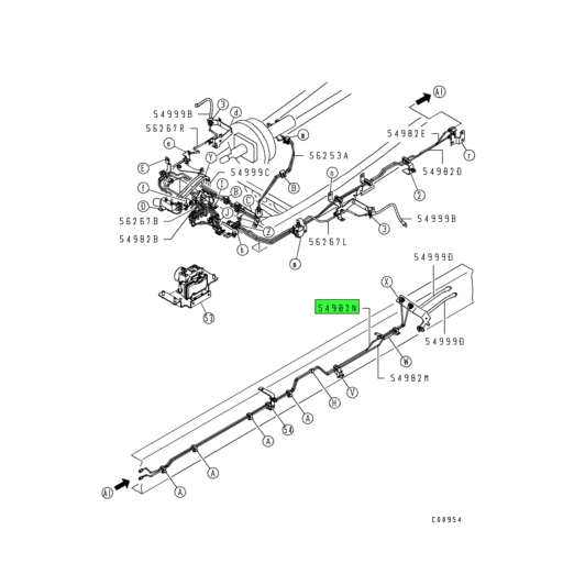 MK450948 Mitsubishi FUSO | Brake Fluid Line Tube | Source One Parts Center