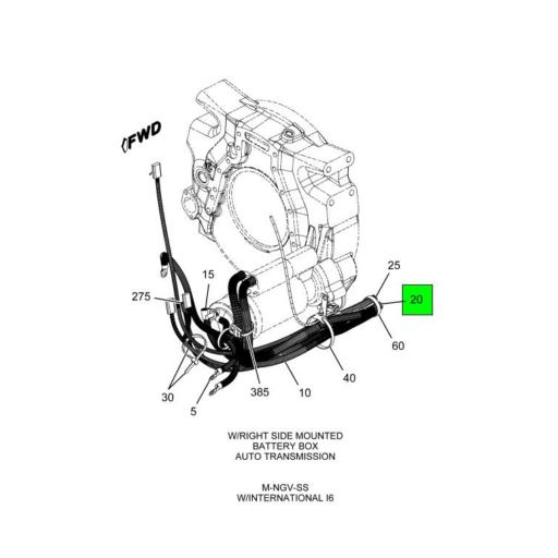 R3X7B11215 Navistar International | Battery Cable 000 Gauge Positive ...