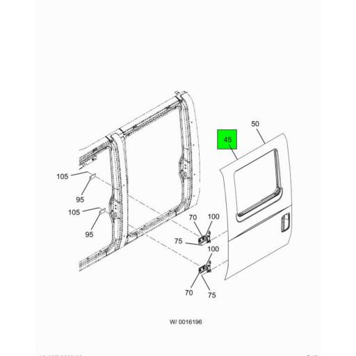4090729W93E Navistar International | Left-Hand Rear Door Assembly ...