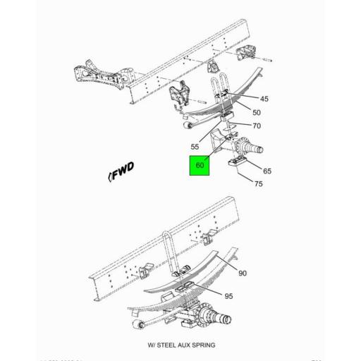 473397C3 Navistar International | Right Rear Seat Spring 4 Degree ...