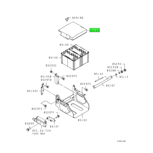 MK648363 Mitsubishi FUSO | Battery Cover | Source One Parts Center