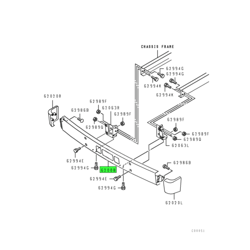 MK403836 Mitsubishi FUSO | Front Bumper | Source One Parts Center