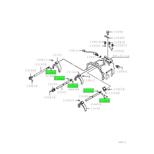 ME610841 Mitsubishi FUSO | Manual Transmission Gearshift Equip Pin ...