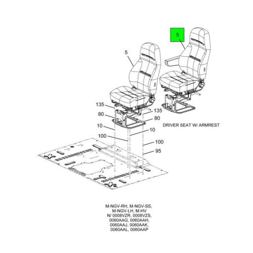 3667189C92 Navistar International | Driver Seat Mid-Air Suspension ...