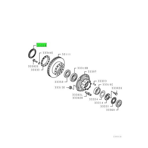 MK584245 Mitsubishi FUSO | Rear Wheel Hub Assembly Rotor | Source One ...