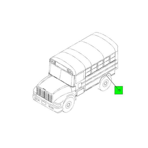 2237336C1 IC Bus | Rear Wheel Flat Floor 200 Panel Trim Skirt | Source ...