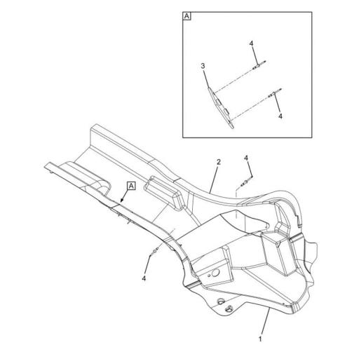 3827434C5 Navistar International | Left-Hand Rear Hood Reinforcement ...