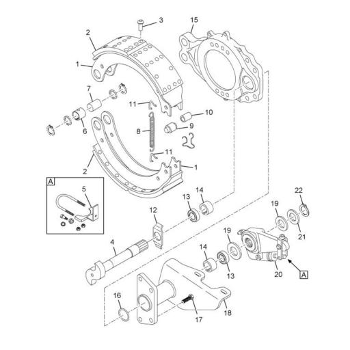 3680615C91 Navistar International | Right Rear Brake Group 16-1/2 in x ...