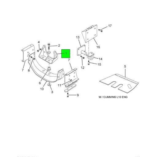 503265C1 Navistar International | Front Engine Mounting Bracket ...