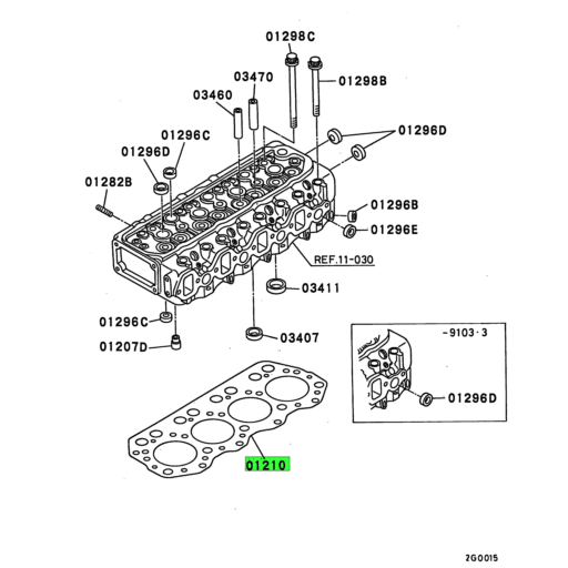 ME011045 Mitsubishi FUSO | Cylinder Head Gasket | Source One Parts Center