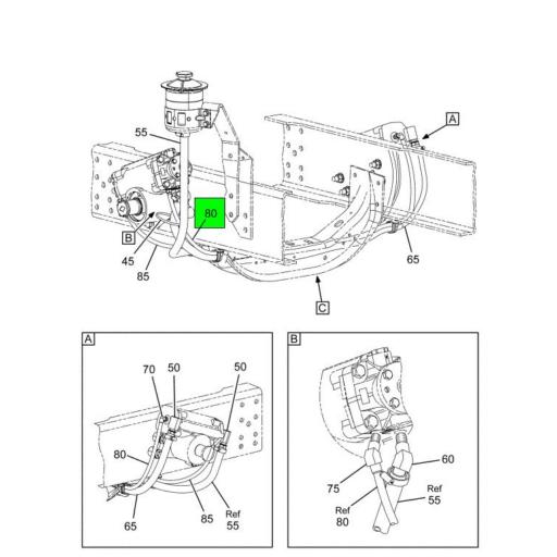 3576725C1 Navistar International | Power Steering 60 Inch Hose | Source ...