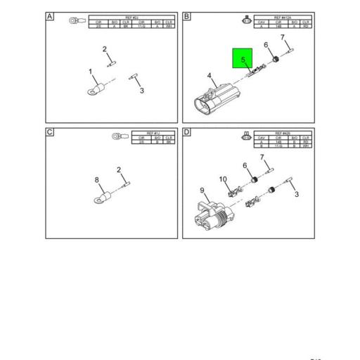 2025423C1 Navistar International | Terminal Cable Male 10 Gauge ...