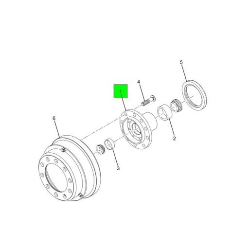 3533019C91 Navistar International | Wheel Hub with Cups and Studded ...
