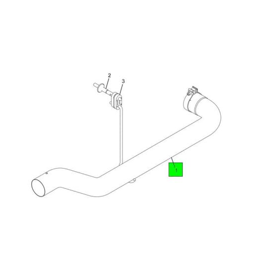 3674554C1 Navistar International | Tail Pipe with Hanger and Clamp ...
