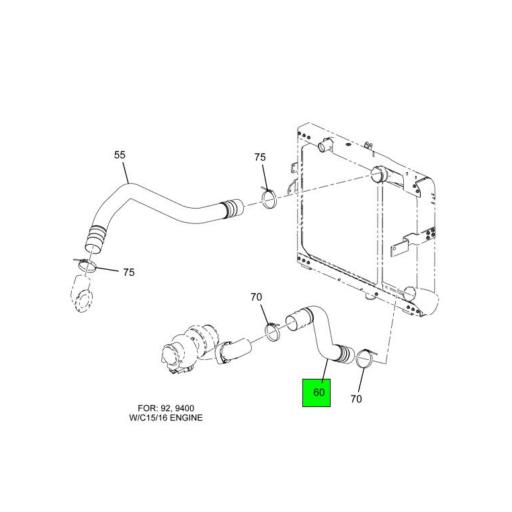 3577447C91 Navistar International | Hot-Side Charge Air Cooler Pipe ...