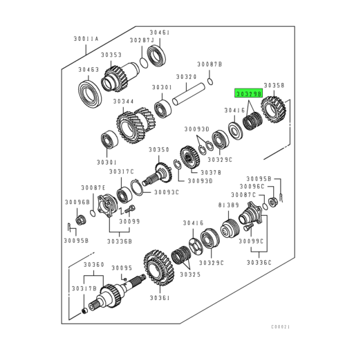 MH044084 Mitsubishi FUSO | Output Shaft Transfer Case Rear Bearing ...