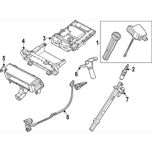 MB3Z12A659D Ford | Engine Control Module ECM Bracket MODUL Unit ECU ...