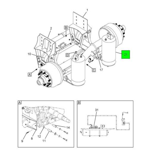 2612871C1 Navistar International | Air Load Spring | Source One Parts ...
