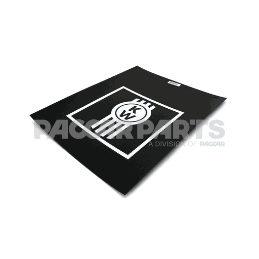 24X30BKWB | Kenworth® | MUDFLAP-BLACK 3/16 30 KW BUG WHITE | Source One ...