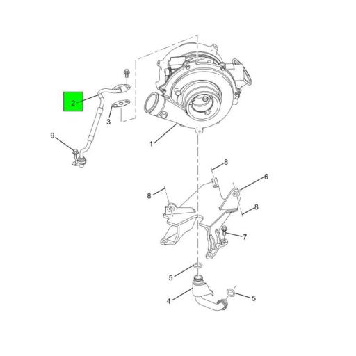 1840531C93 Navistar International | Turbocharger Oil Supply Tube Kit ...