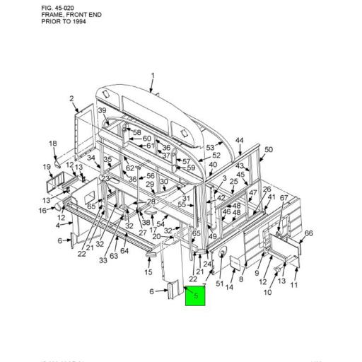 424230001 IC Bus | Left-Hand Bottom Cowl Skin | Source One Parts Center