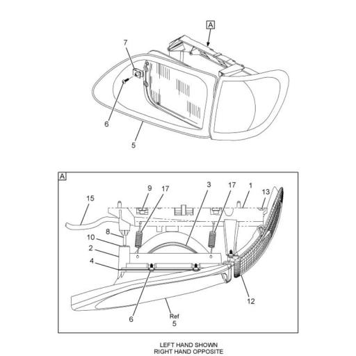 2593666C91 Navistar International | Right-Hand Headlight Assembly with ...